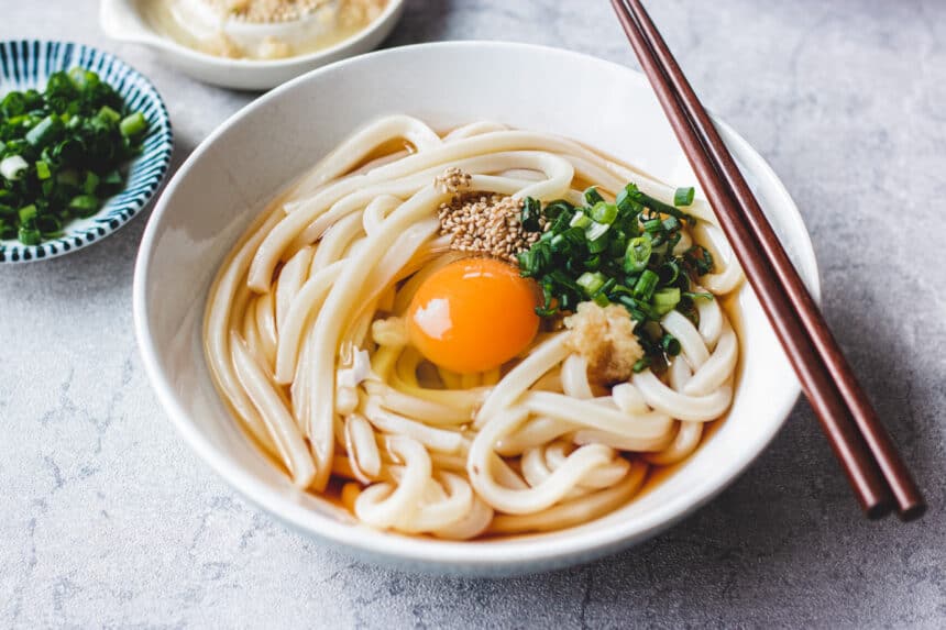 Bukkake Udon (Simple Japanese Cold Noodles Recipe) - Chef JA Cooks