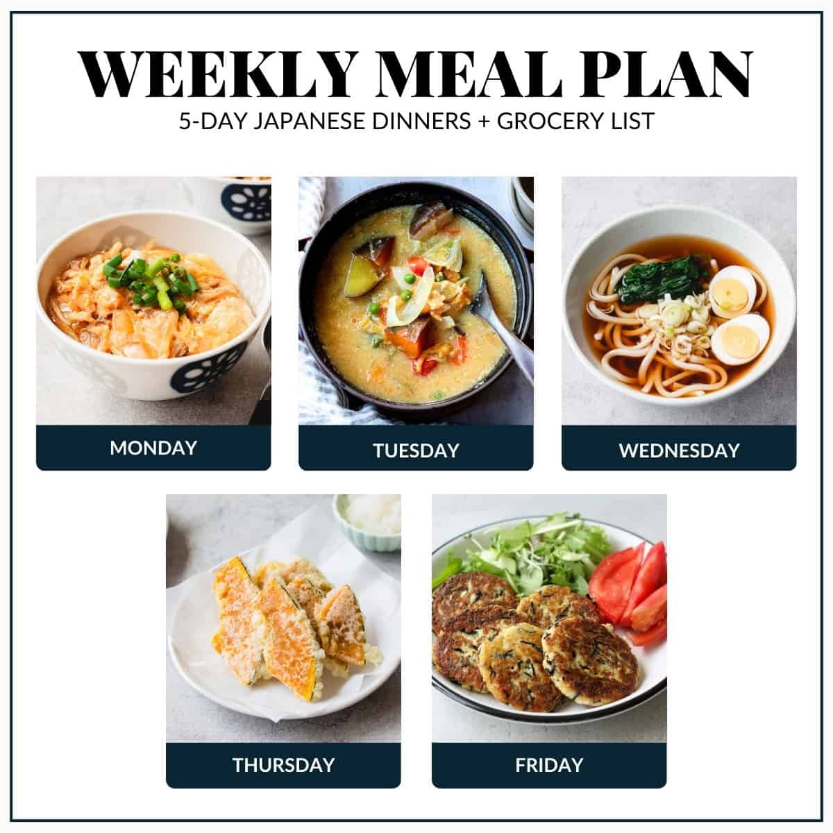Cozy Japanese Fall Dinner Meal Plan - Chef JA Cooks