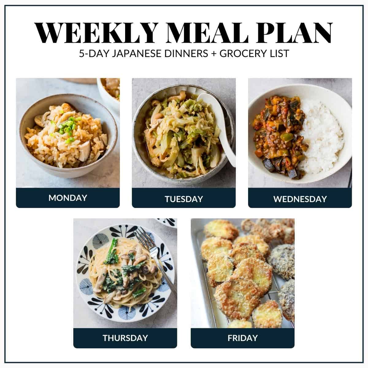 Japanese Curry & Tofu Dinner Meal Plan - Chef JA Cooks