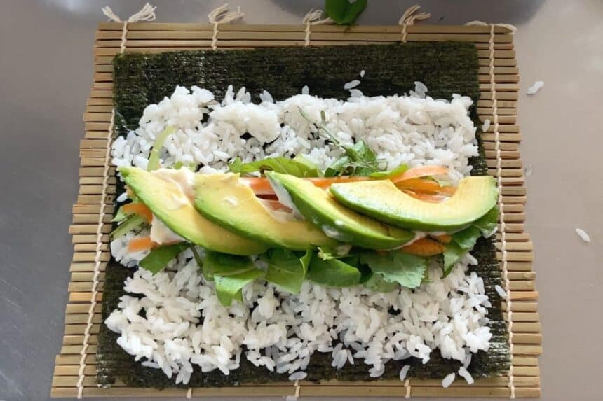 Vegetarian Futomaki Sushi Roll with Avocado - Chef JA Cooks
