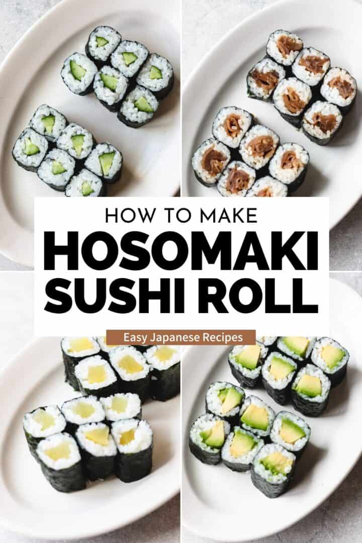 Hosomaki Roll (Japanese Maki Sushi Recipe) - Chef JA Cooks