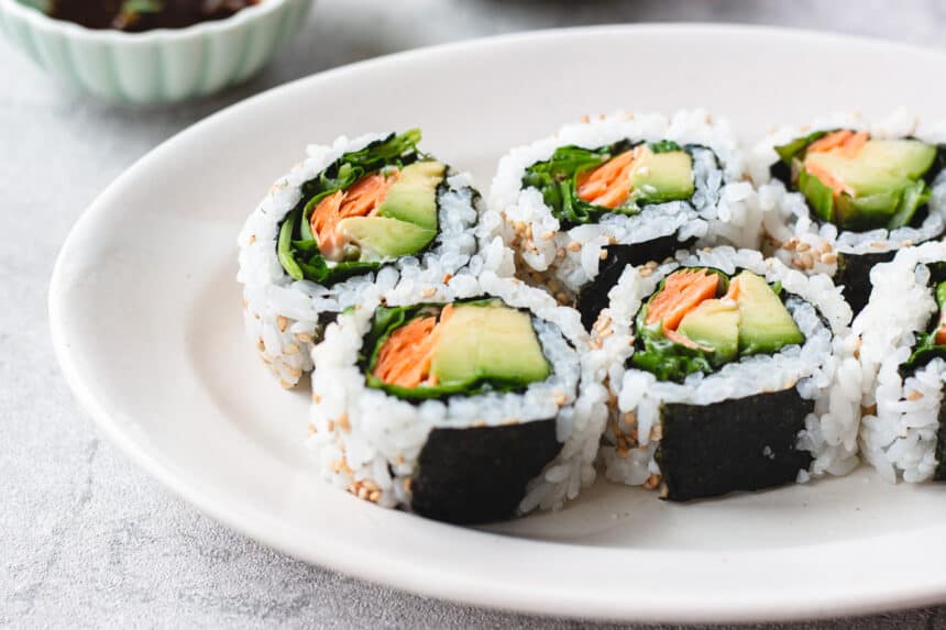 Uramaki Sushi (Inside-Out Sushi Roll Recipe) - Chef JA Cooks