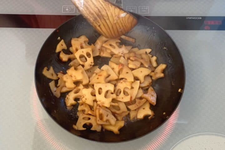 Japanese Stir-fried Lotus Root Recipe (Kinpira Renkon) - Chef JA Cooks