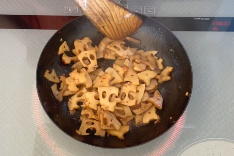 Japanese Stir-fried Lotus Root Recipe (Kinpira Renkon) - Chef JA Cooks