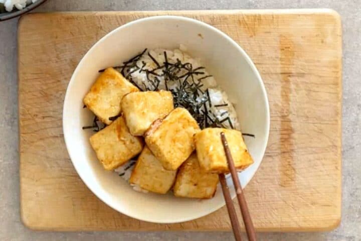 Tofu Donburi (Vegan Teriyaki Rice Bowl) - Chef JA Cooks