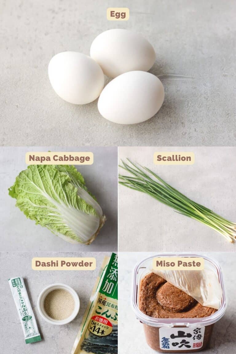 Japanese Egg Miso Soup Recipe (Vegetarian) - Chef JA Cooks