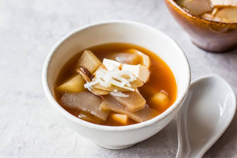 Vegan Vegetable Soup (Japanese Kenchin Jiru) - Chef JA Cooks