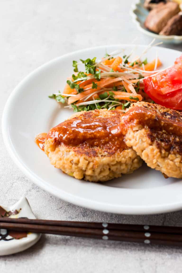 Vegan Soy Hambagu (Japanese-Style Hamburger Steak) - Chef JA Cooks