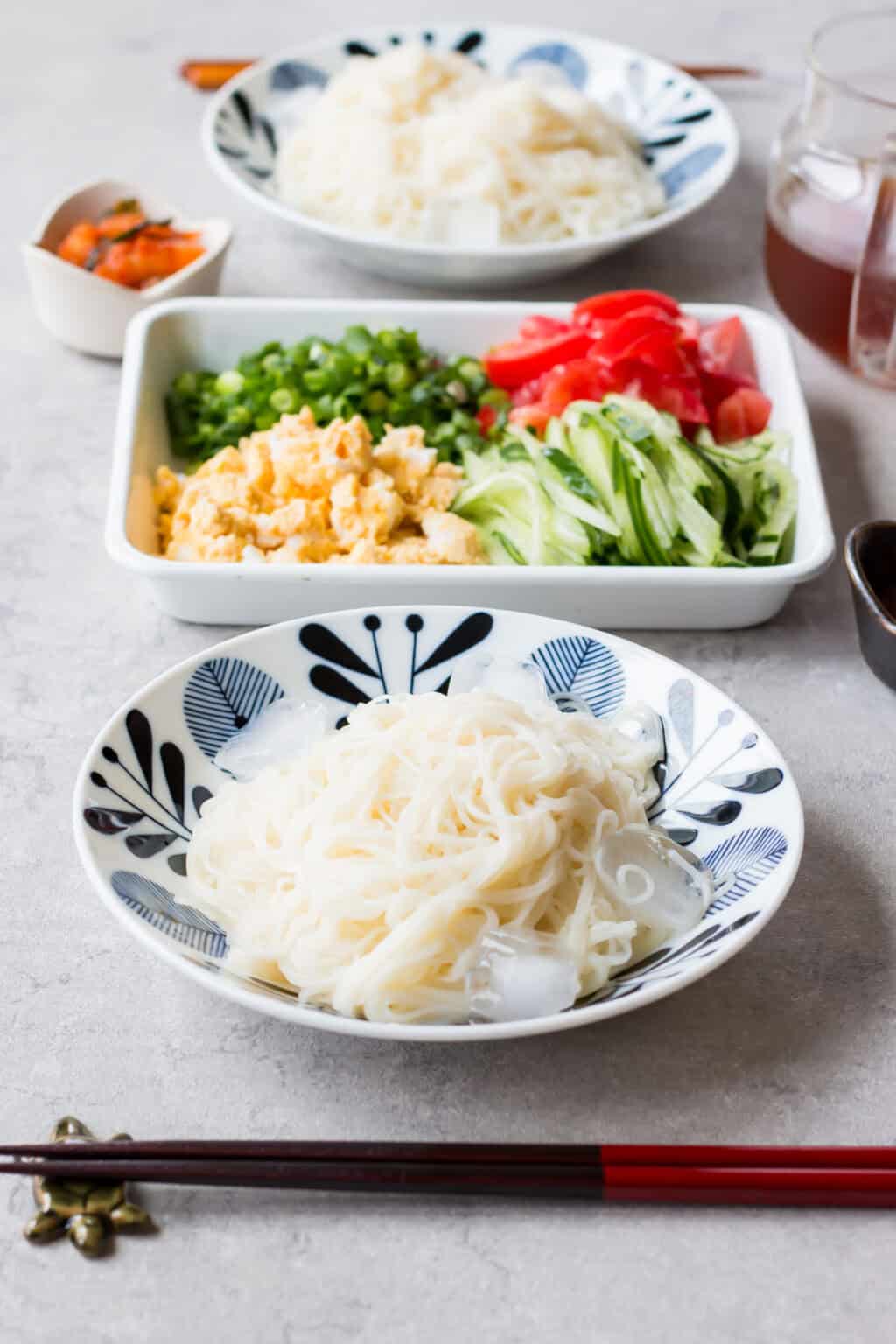 Cold Somen Noodles with Custom Toppings - Chef JA Cooks