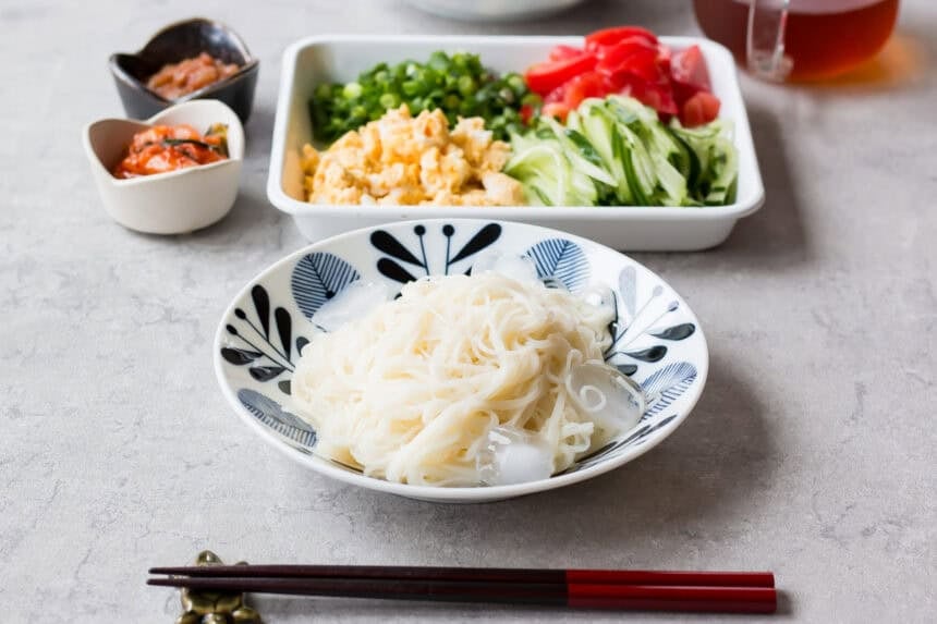 Cold Somen Noodles with Custom Toppings - Chef JA Cooks